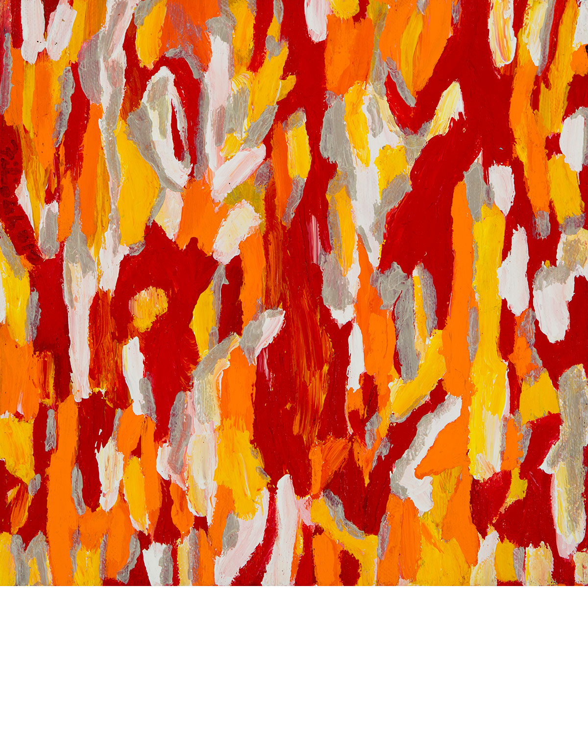 Orange/Silver Abstract - Judy Filipich Art
